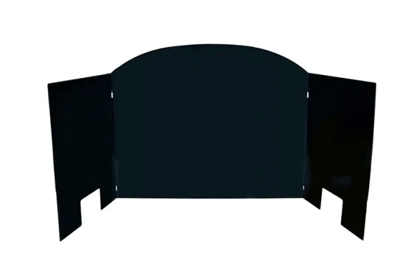 Real Fyre Three-Panel Traditional Fyreback Black Porcelain ...