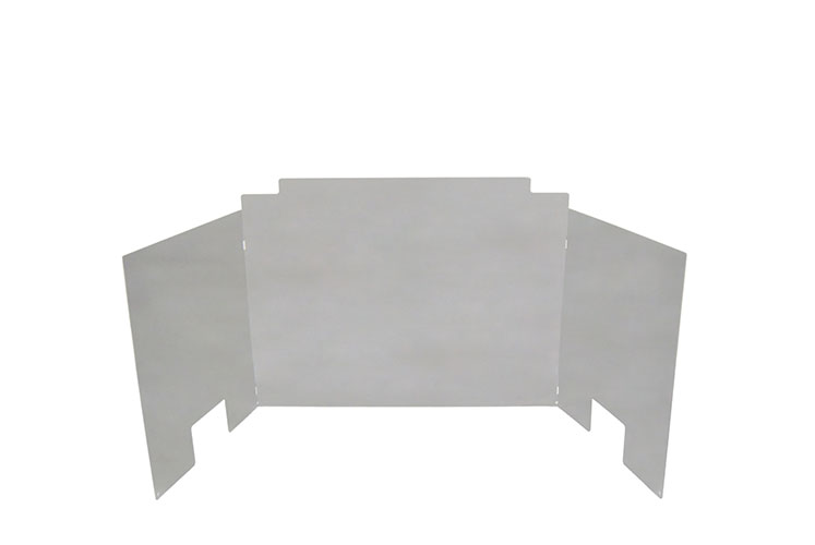 Real Fyre Three-Panel Contemporary Fyreback, Polished Stainless Steel ...